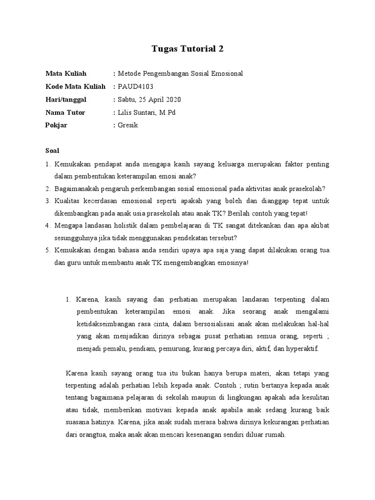 JAWABAN Tugas-Tutorial-2-PAUD4103 | PDF