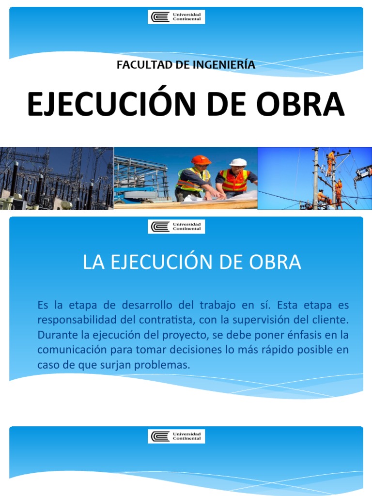 Clase 11 - Ejecucion de Obra | PDF | Presupuesto | Planificación