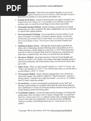 Untwisted Thinking Ten Ways To Untwist Your Thinking | PDF | Thought
