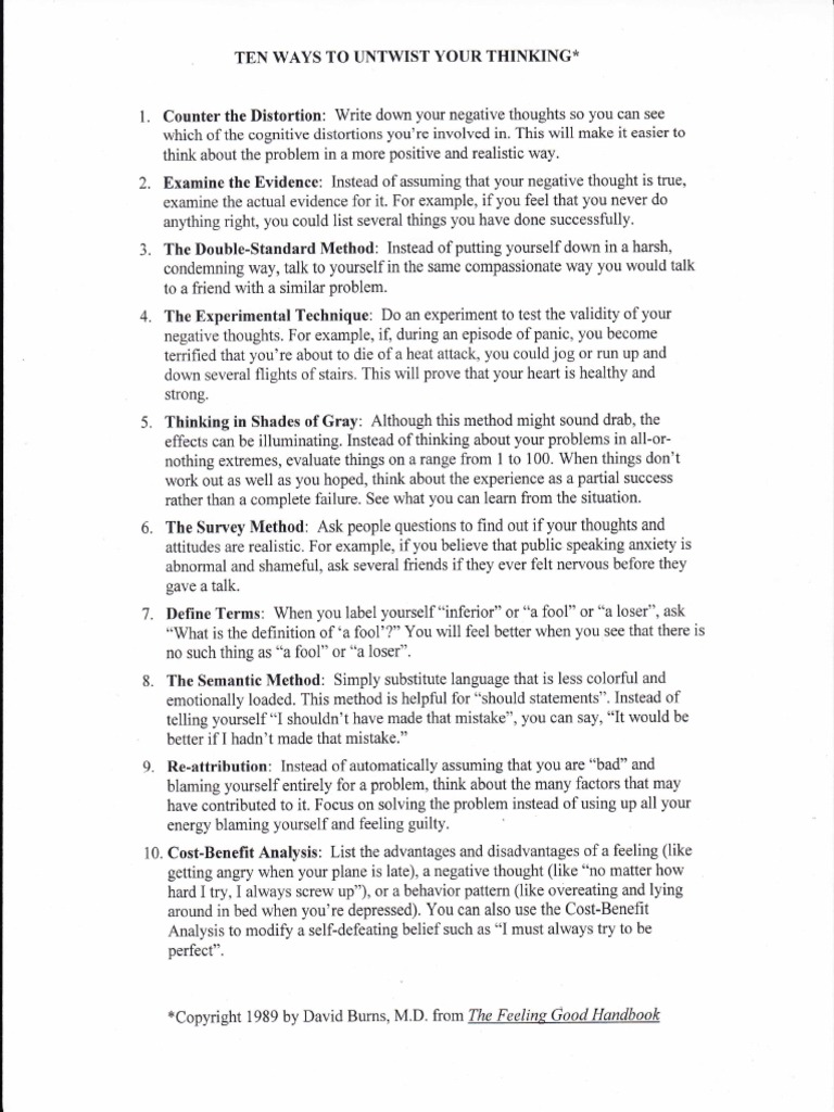 Ten Ways To Untwist Your Thinking | PDF | Metaphysics Of Mind ...