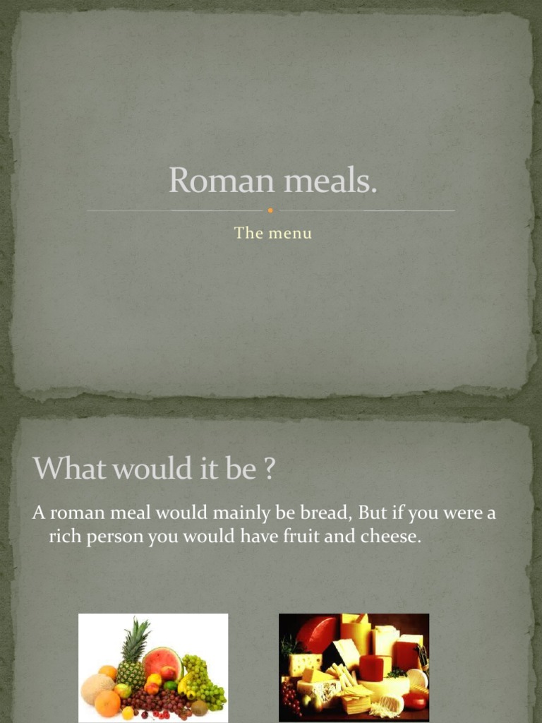 Ancient Roman Feast Menu | PDF