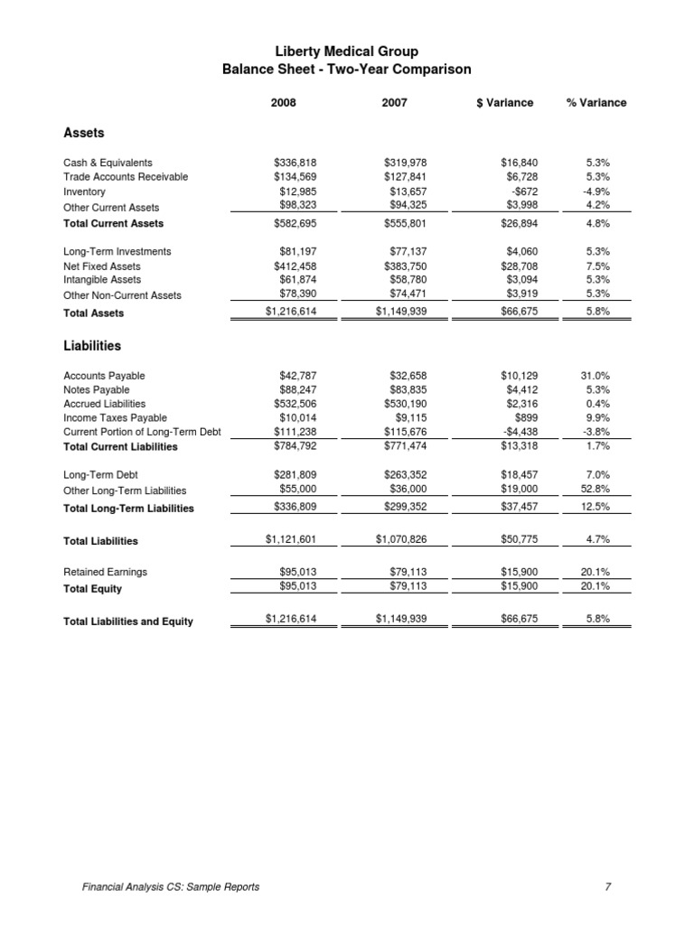 Liberty Medical Group Financial Overview | PDF | Working Capital ...