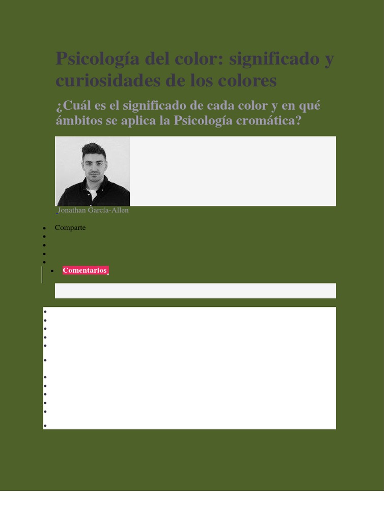 Psicologia Del Color | PDF | Sicología | Conceptos psicologicos