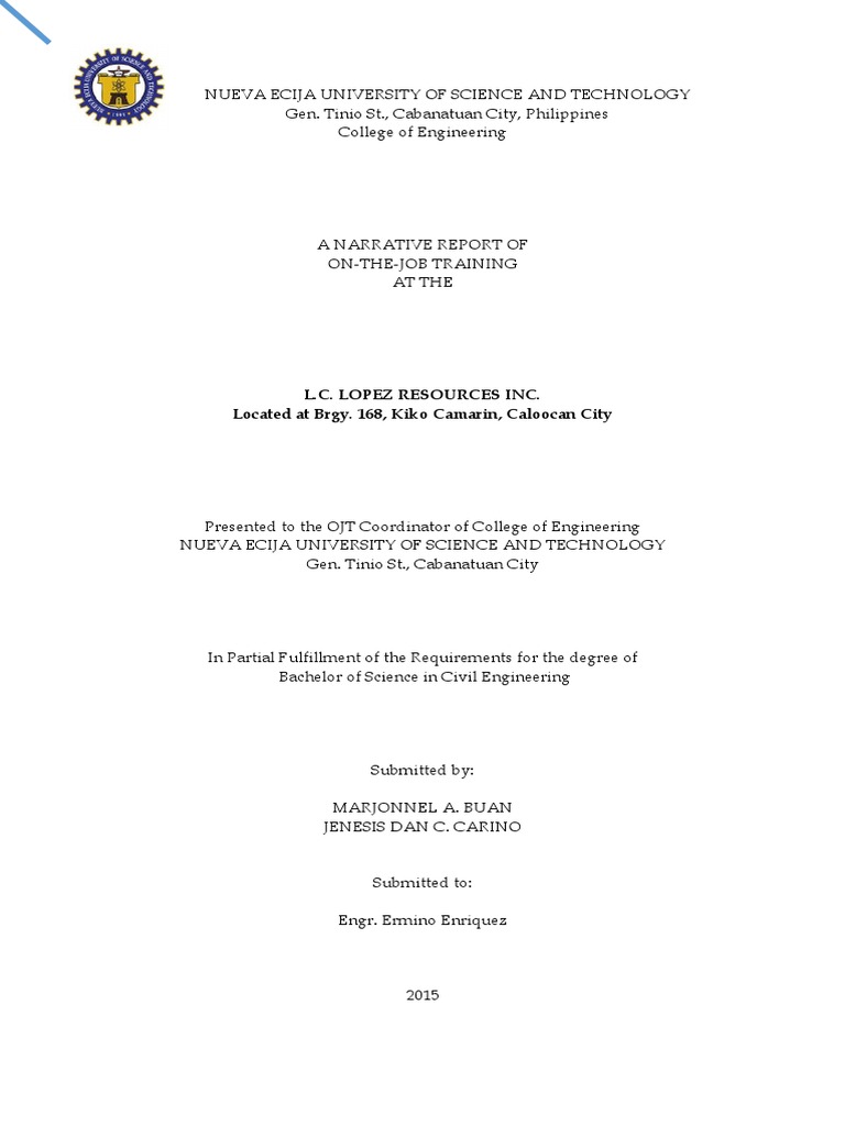 Narrative Report BSCE | PDF | Behavior Modification | Learning