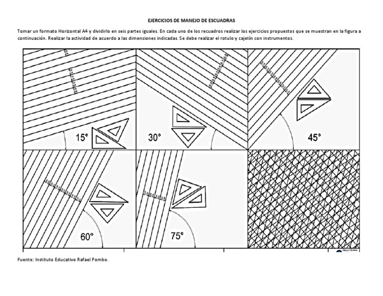 Ejercicios de Manejo de Escuadras | PDF