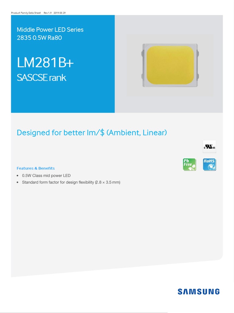 Data Sheet LM281B Plus Ra80 SASCSE Rev.1.9 | PDF