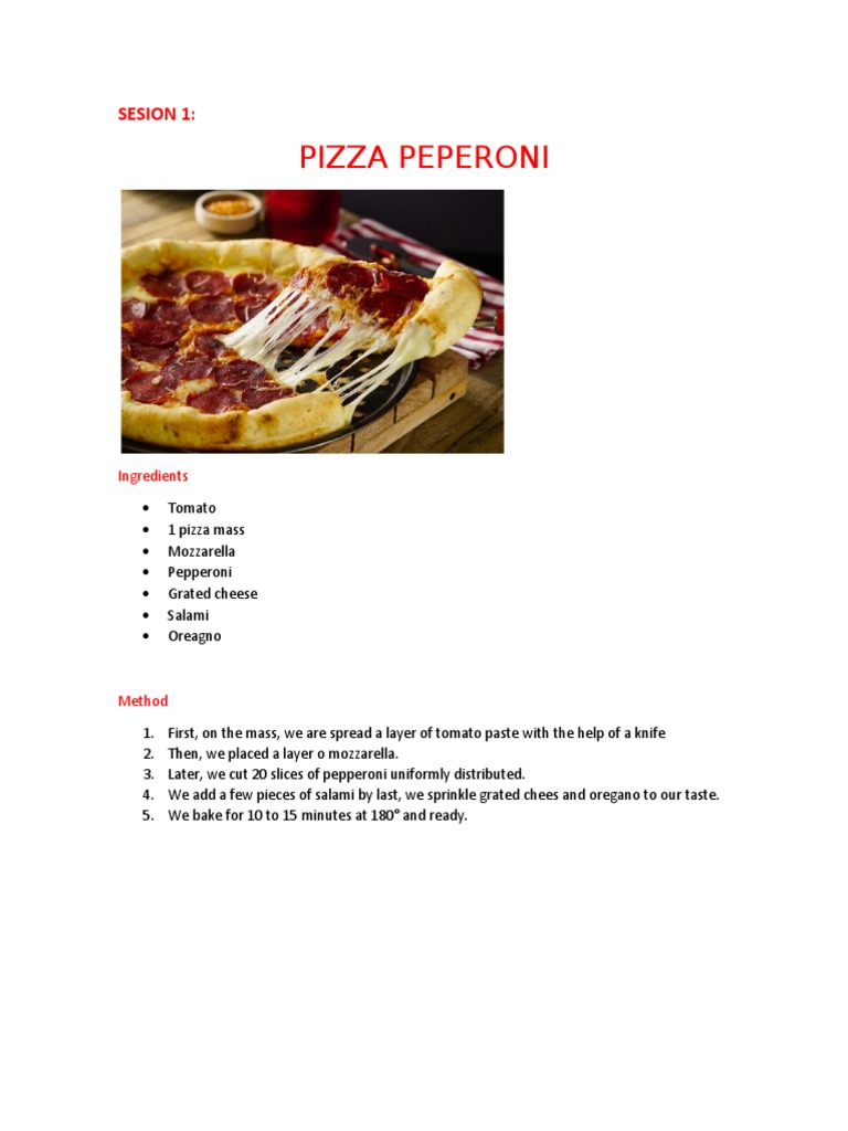 Homemade Pepperoni Pizza Recipe: A Step-by-Step Guide to Preparing a ...