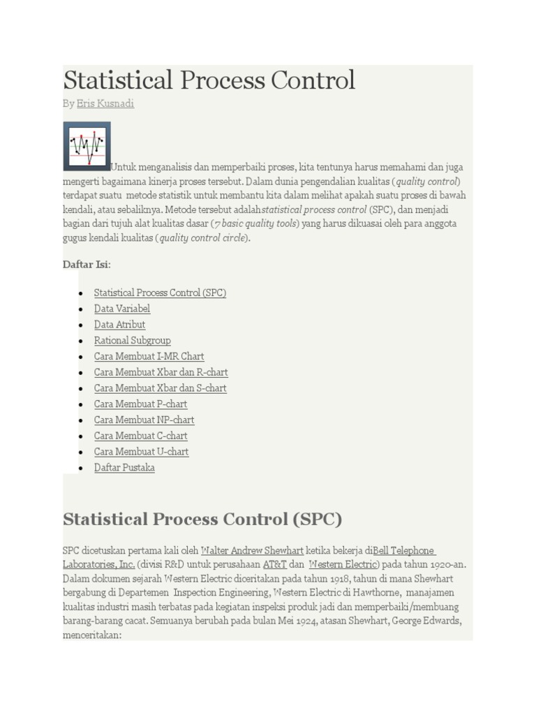 Statistical Process Control | PDF