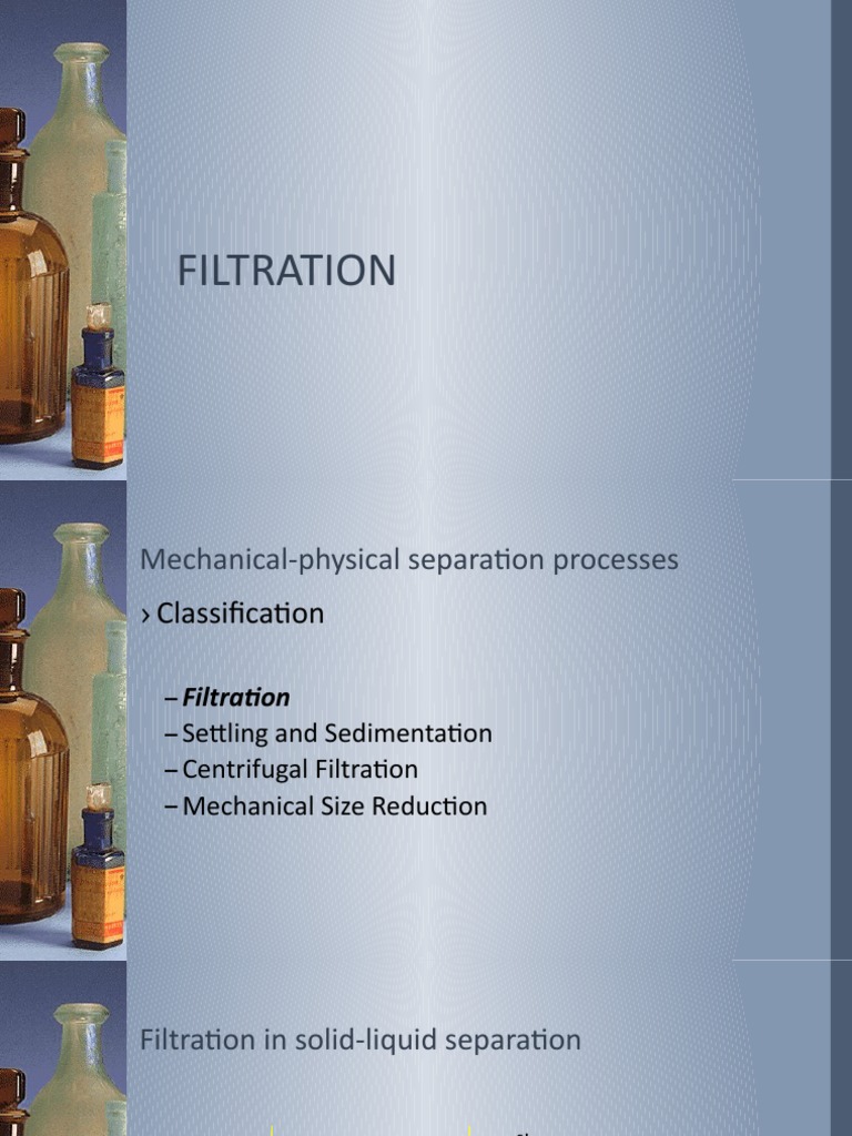 Filtration | PDF | Filtration | Chemical Engineering