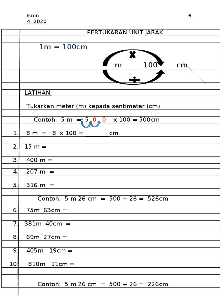 Pertukaran Unit Jarak | PDF
