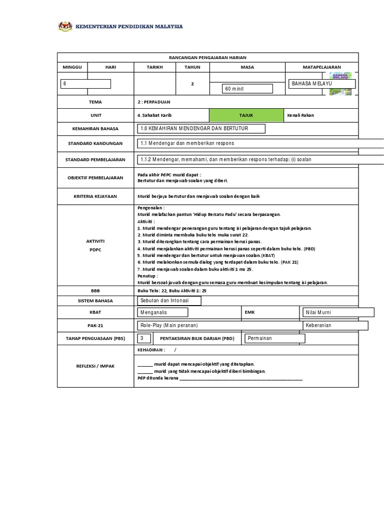 RPH BM THN 2-Unit 4 (M6) | PDF