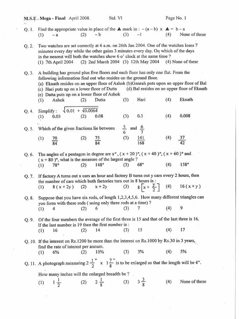 IPM Megal Final QPs | PDF