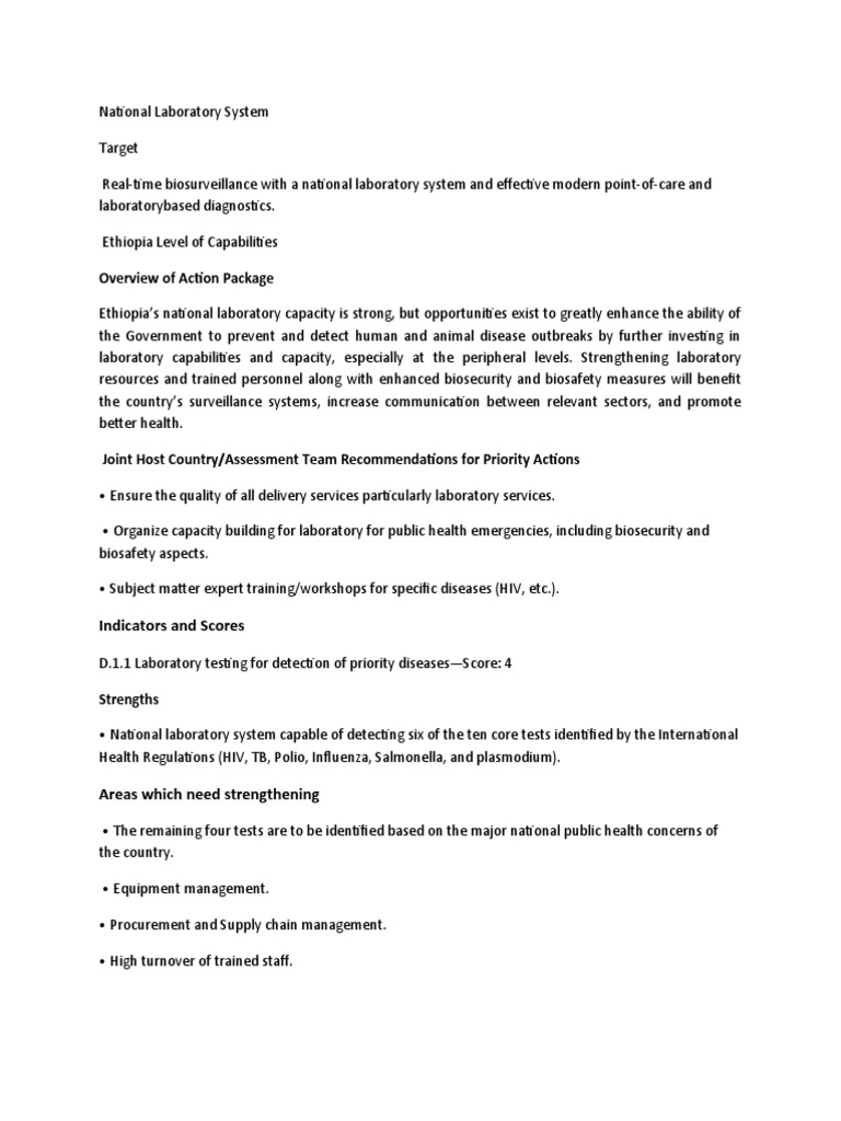 National Laboratory System | PDF | Public Health | Laboratories