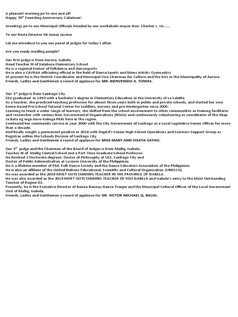 Intro Board of Judges | PDF | Behavior Modification | Academia