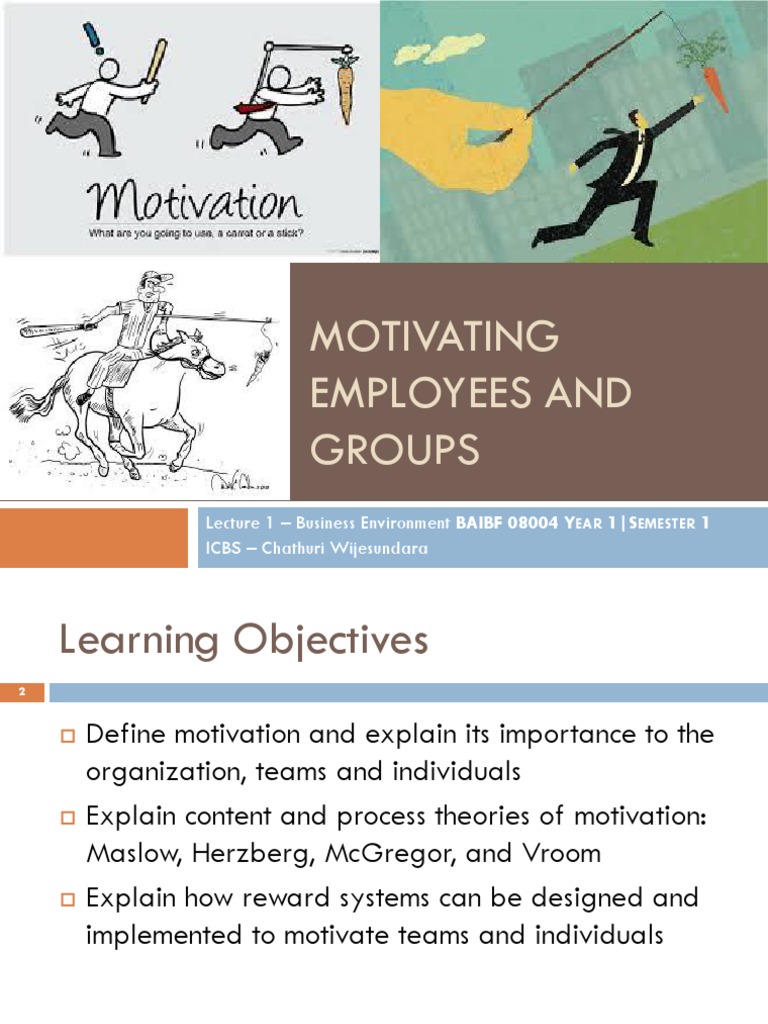Lec 1 - Motivating Employees and Groups | PDF | Motivation | Motivational