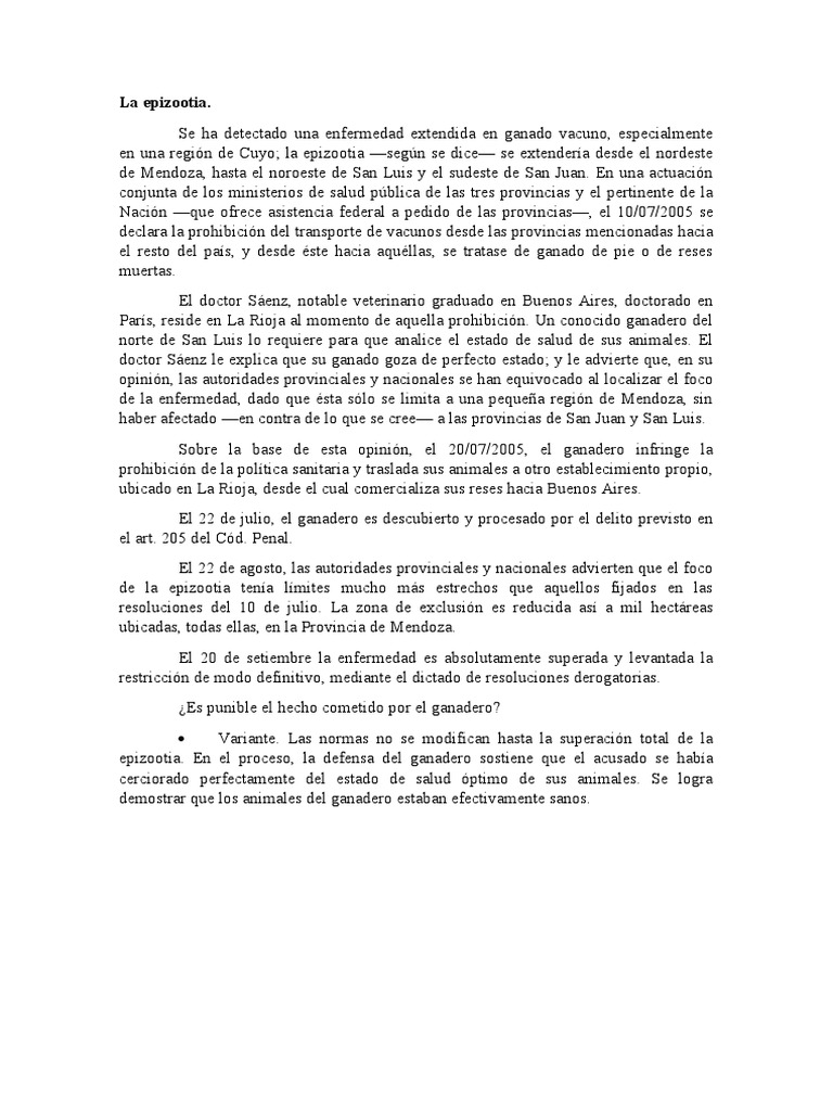 Análisis de una epizootia en Cuyo | PDF | Salud y bienestar | Ciencia y ...
