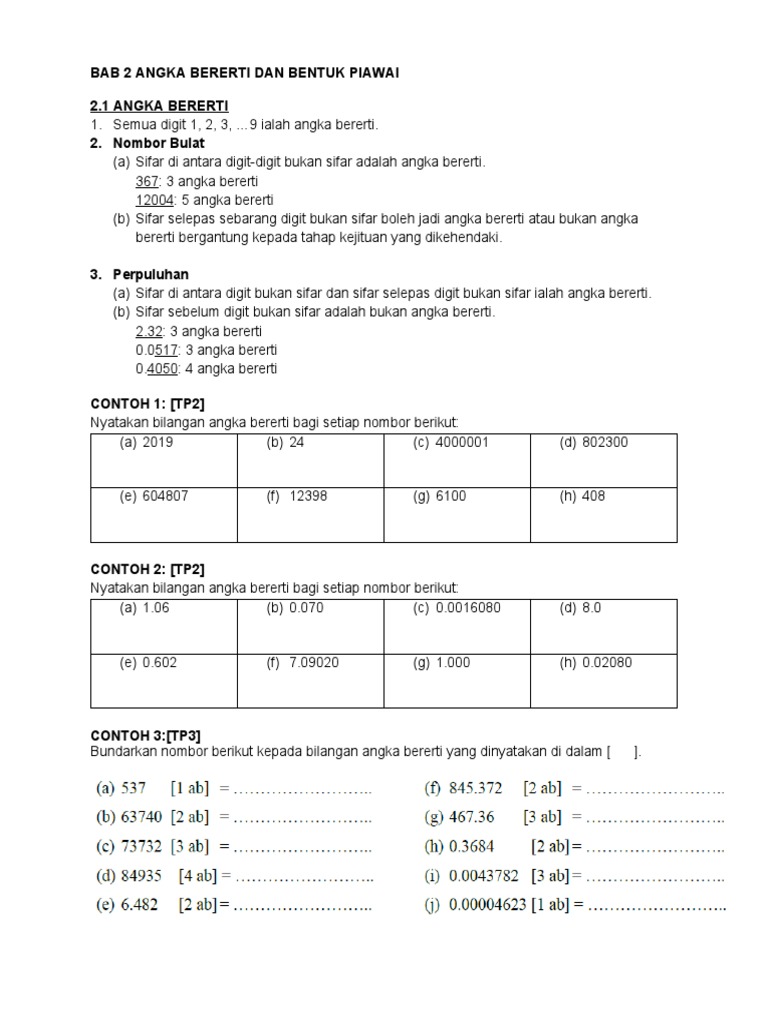 Bab 2 Angka Bererti | PDF