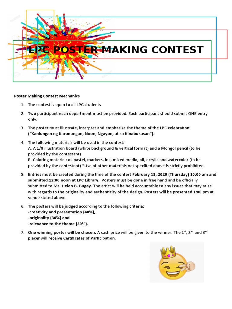 LPC Poster Making Contest | PDF