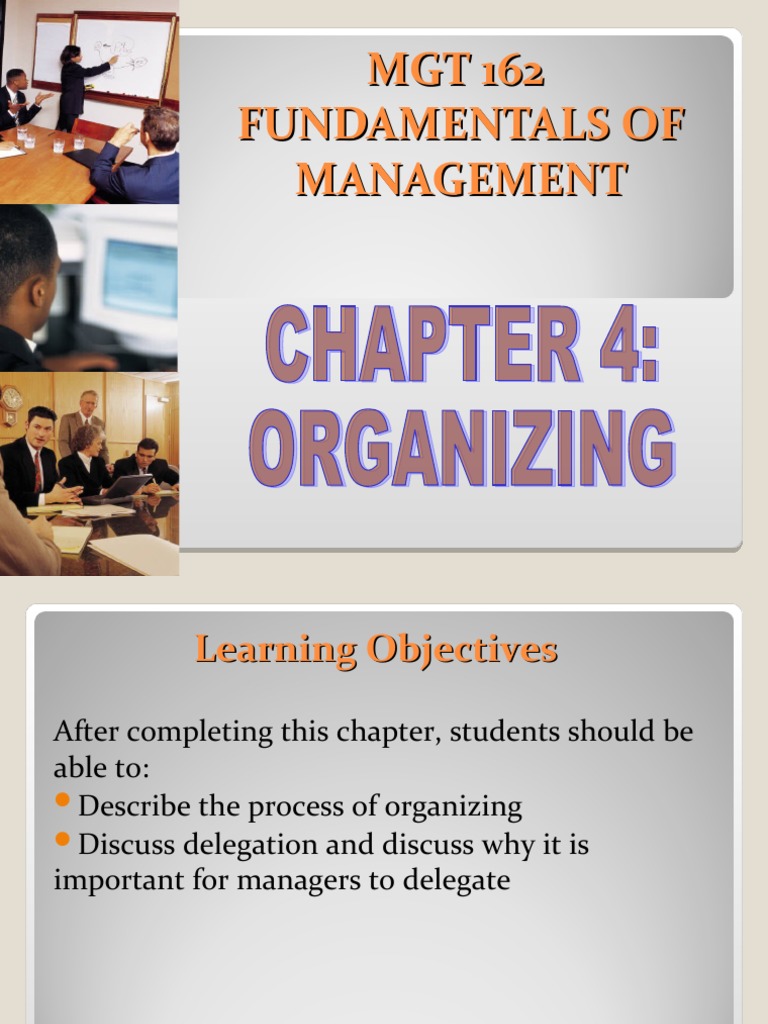CHAPTER 4-Organizing | PDF | Organizational Structure | Business