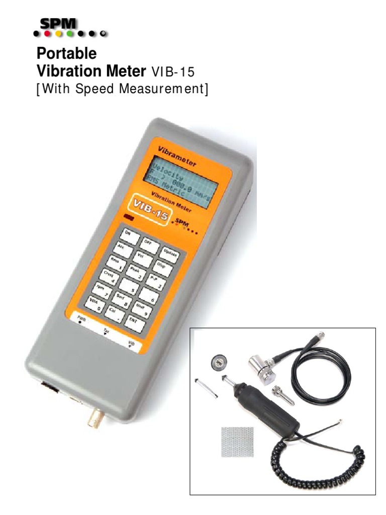 Portable Vibration Meter VIB-15 Overview | PDF | Hertz | Accelerometer