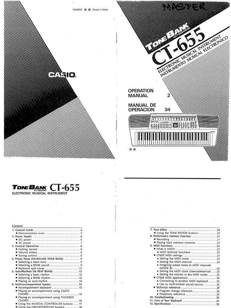 Casio CT-655 Manual PDF | PDF