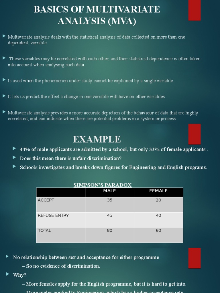 Basics of Multivariate Analysis (Mva) | PDF | Dependent And Independent ...