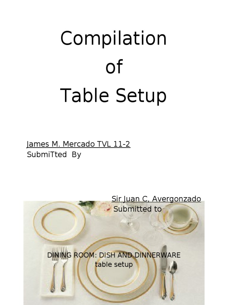 American Table Setup Guide | PDF