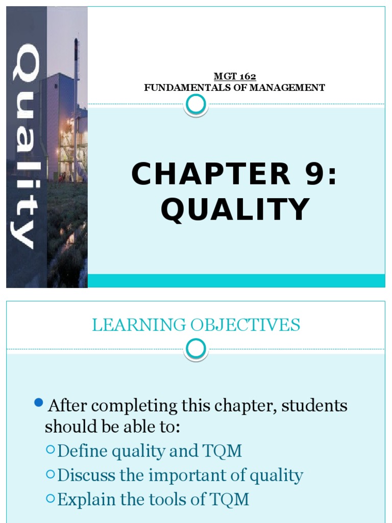 Quality: MGT 162 Fundamentals of Management | PDF | Quality Management | Quality (Business)