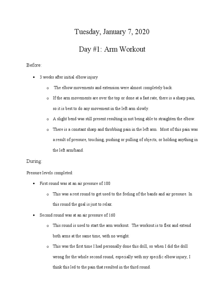 Day 1 Arm Workout | PDF