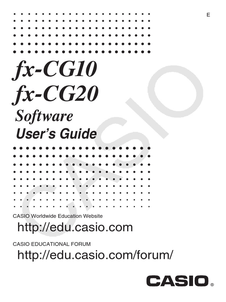 fx-CG10 20soft E PDF | PDF | Menu (Computing) | Spreadsheet