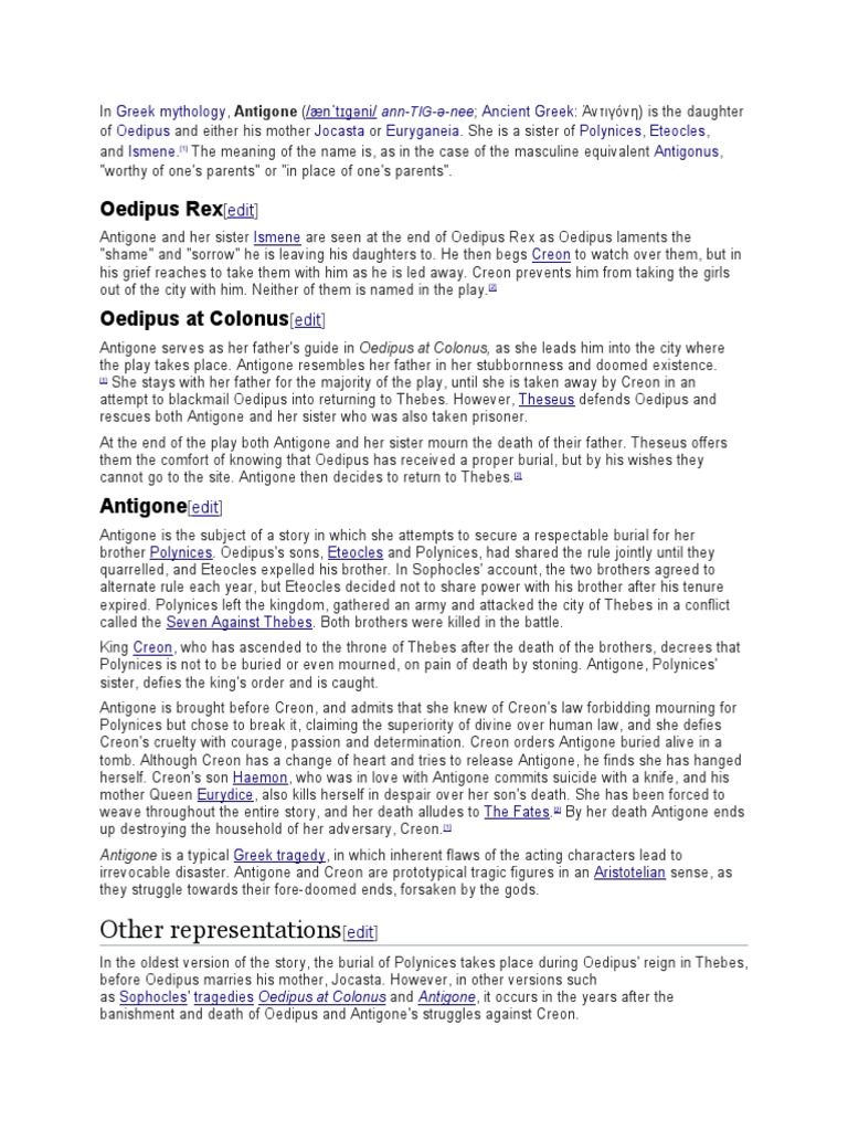 Oedipus Rex: Other Representations | PDF | Oedipus | Ancient Thebes ...
