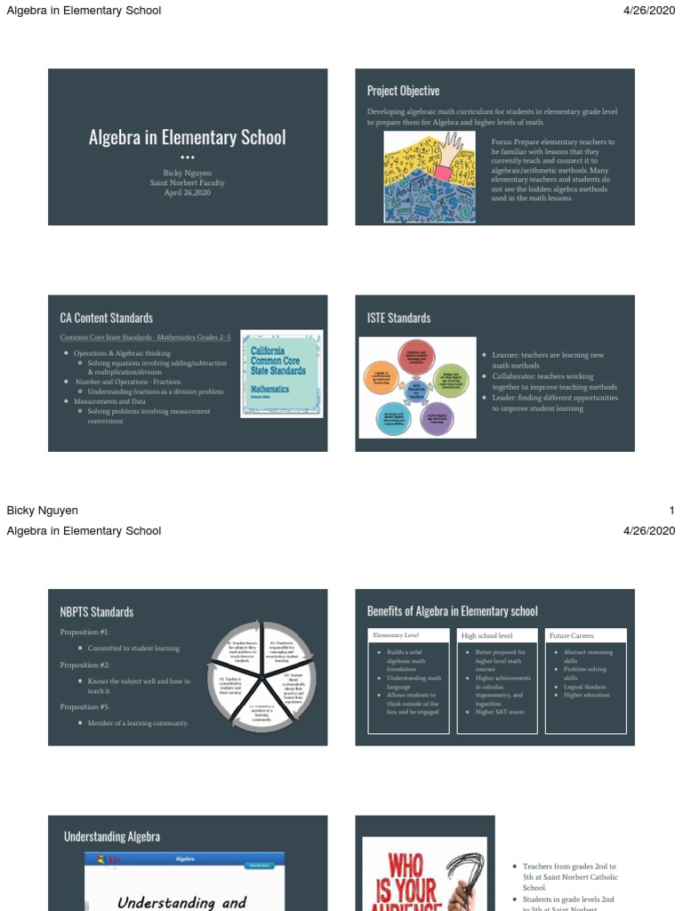 Algebra in Elementary For Handouts Notes 4 | PDF | Algebra | Teaching ...