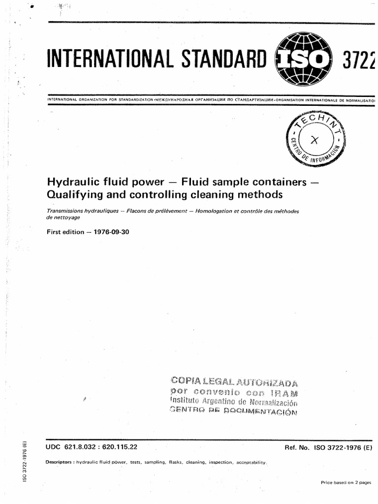Iso 3722-1976 | PDF