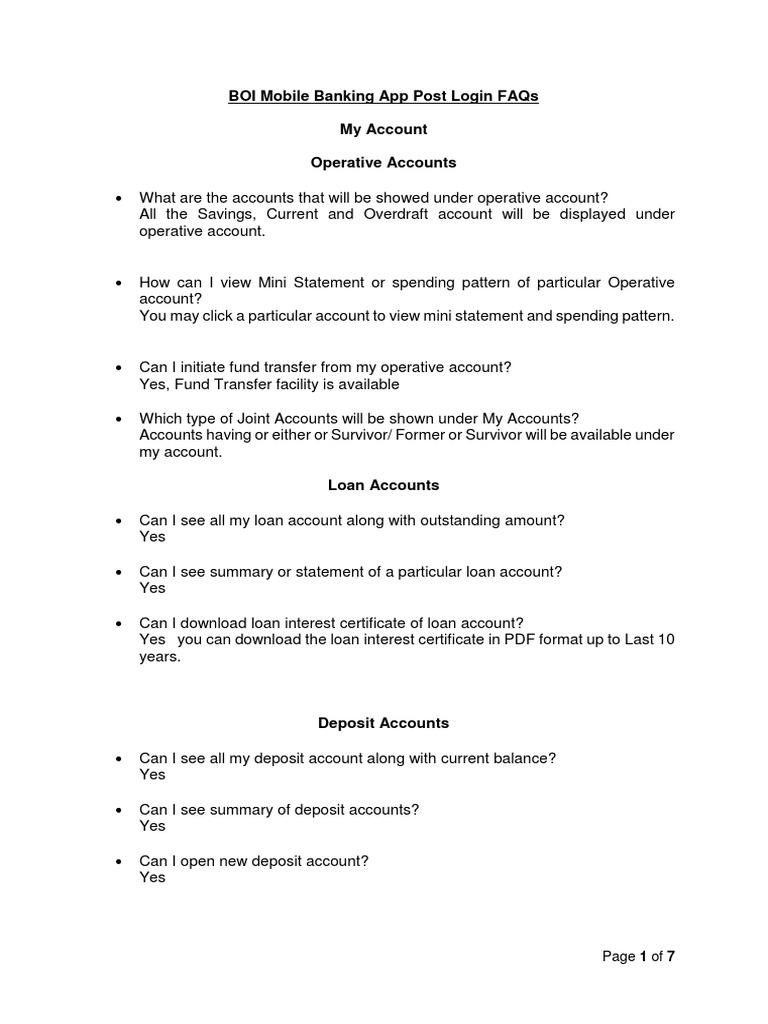 Boi Mobile Banking App Post Login Faqs My Account Operative Accounts ...