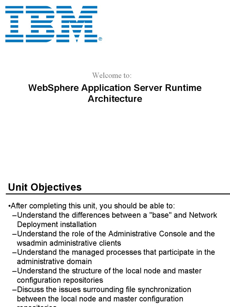 Websphere Application Server Runtime Architecture: Welcome To ...
