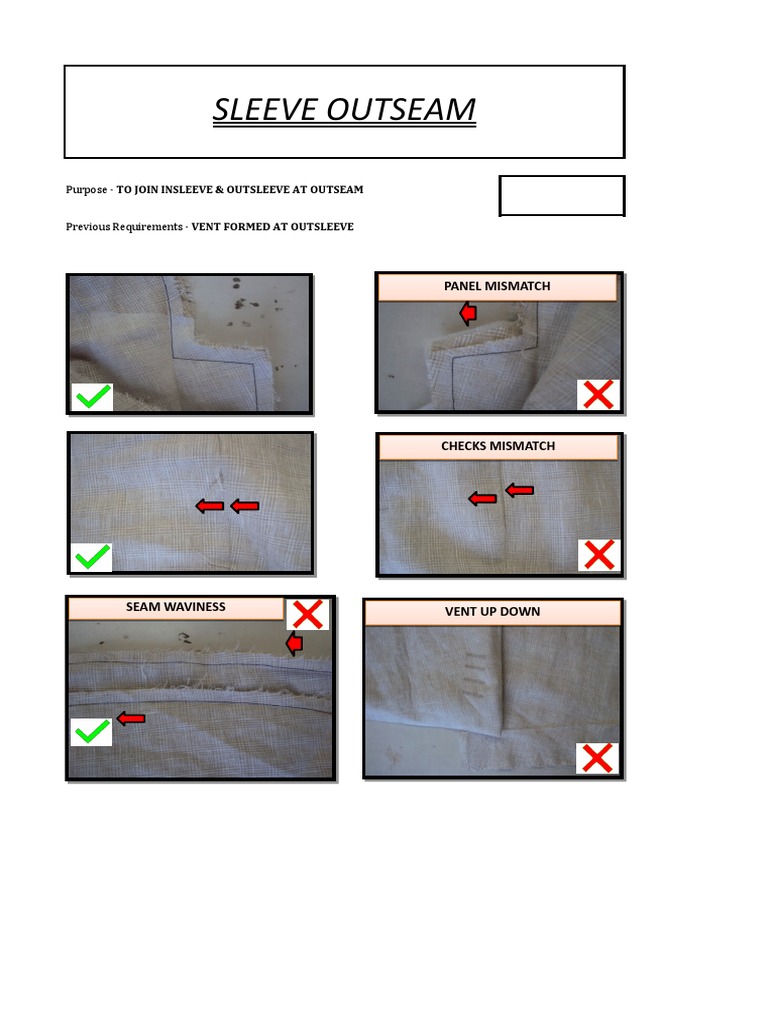 Sleeve Outseam: Panel Mismatch Panel Mismatch | PDF