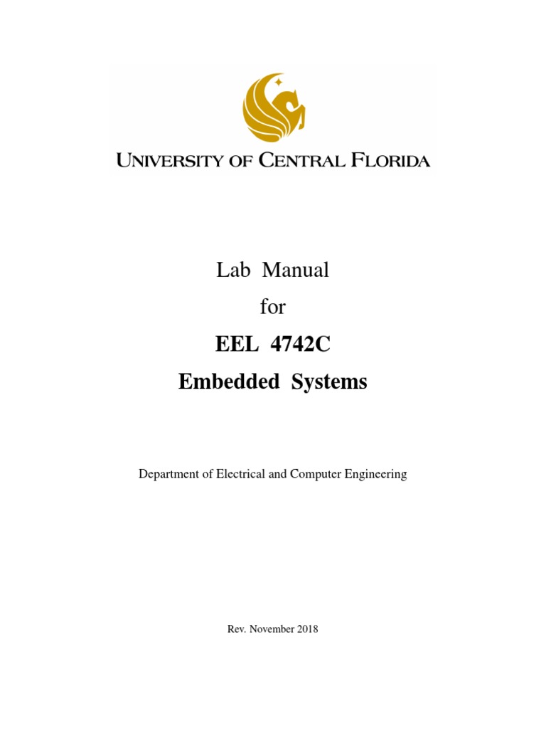 EEL4742-Lab-Manual-Embedded Systems | PDF | Integer (Computer Science) | Microcontroller