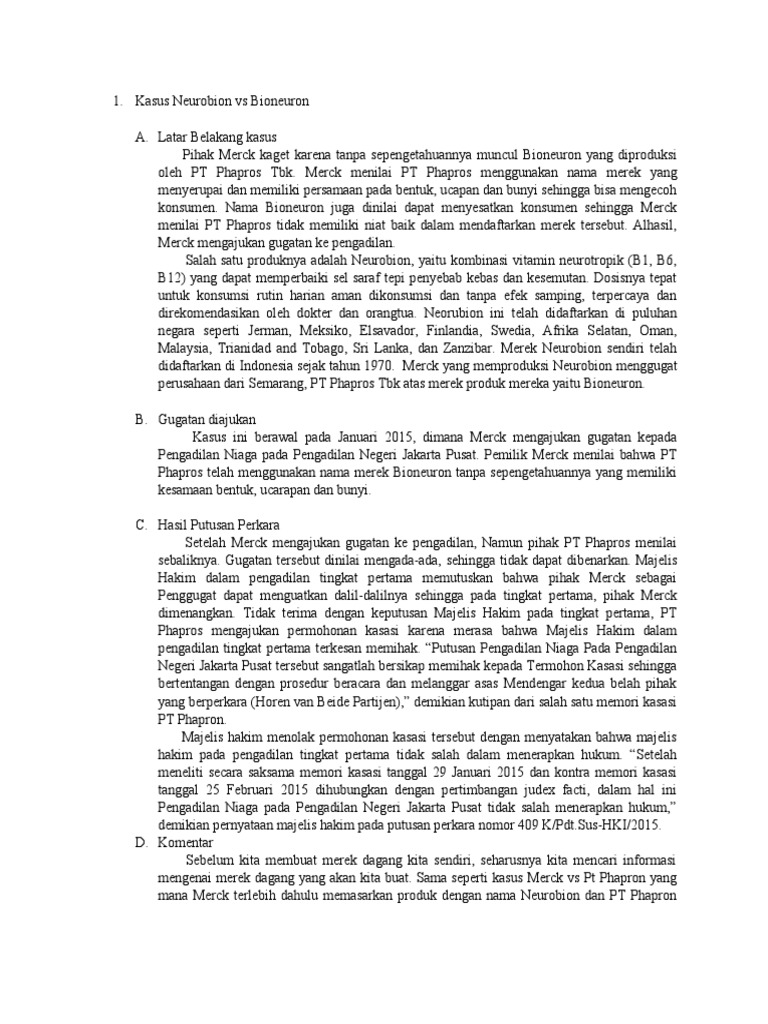 Kasus Bioneuron | PDF