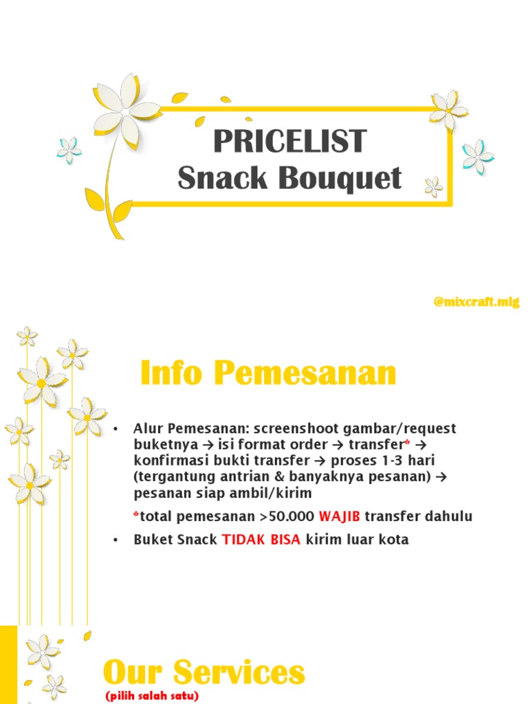 Pricelist Buket Snack | PDF