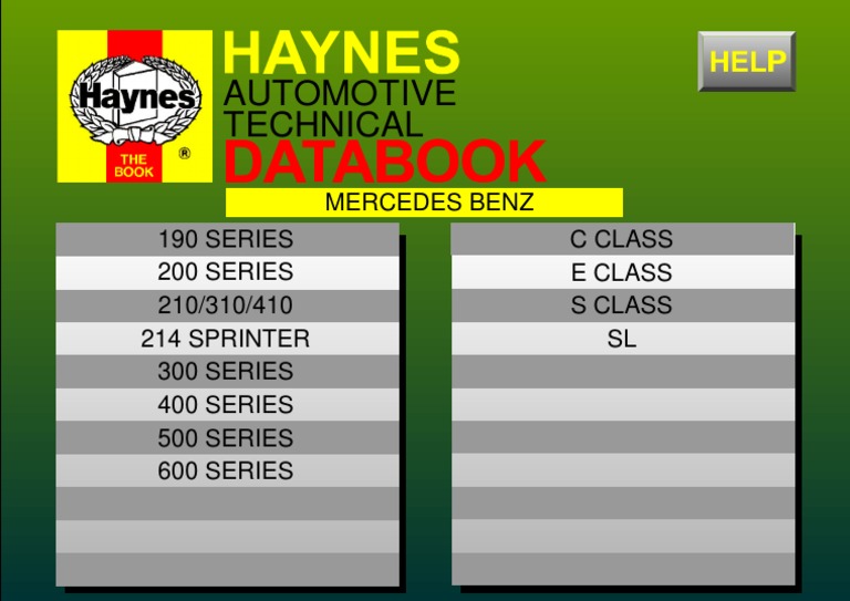 Mercedes Benz Series Overview | PDF