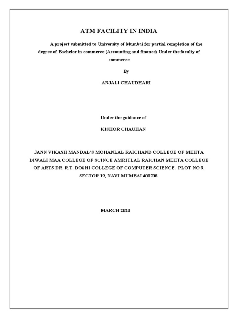ATM Project | PDF | Automated Teller Machine | Transaction Account
