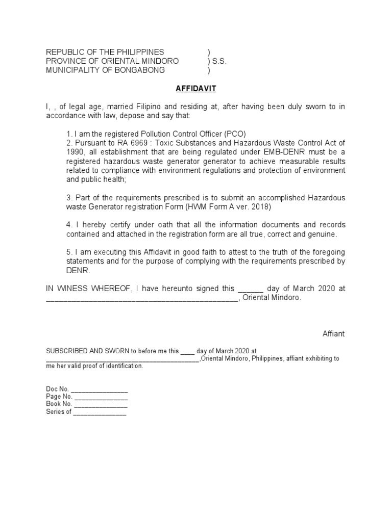 Affidavit Rice Mill | PDF