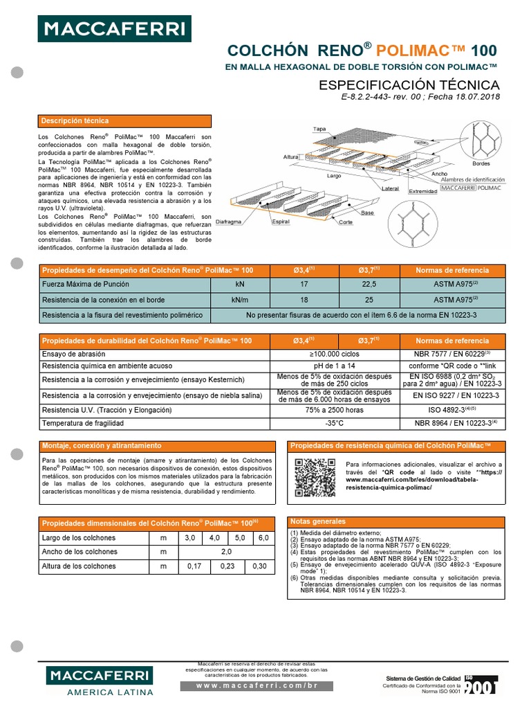 ET Colchón Reno Polimac 100 PDF | PDF | Sustancias químicas | Ciencias ...