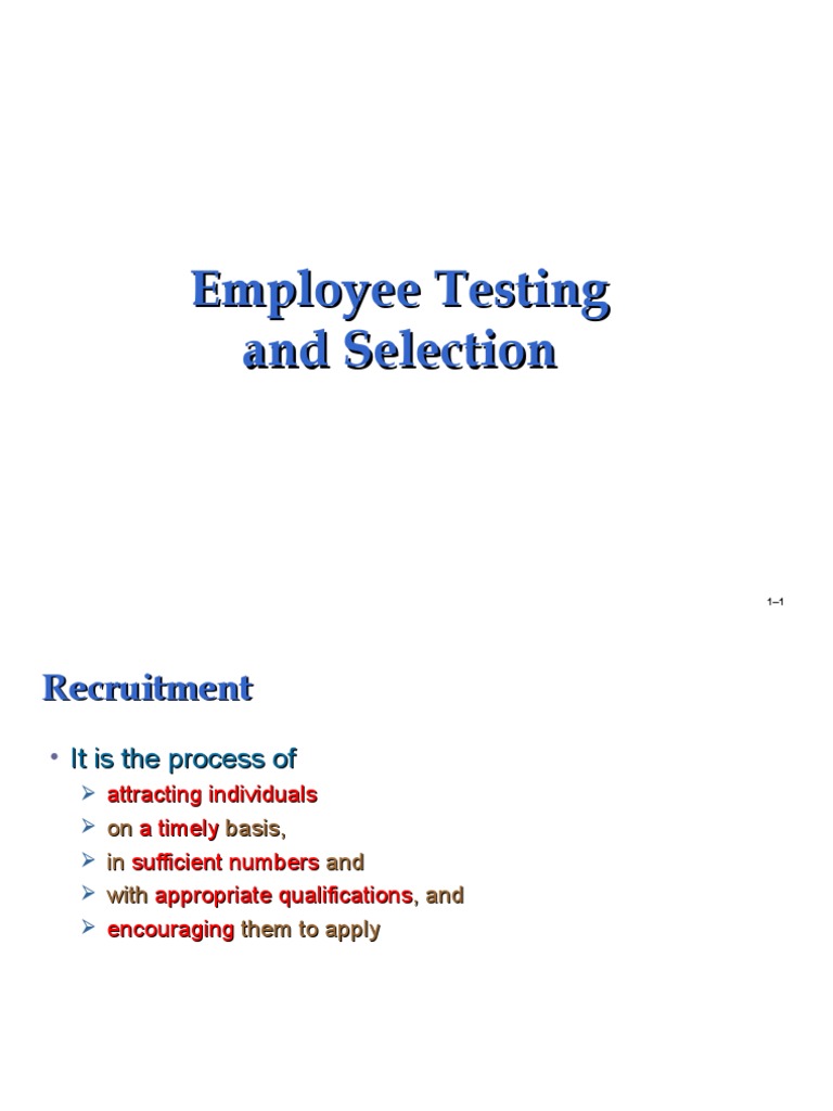 Employee Testing and Selection | PDF | Background Check | Test (Assessment)