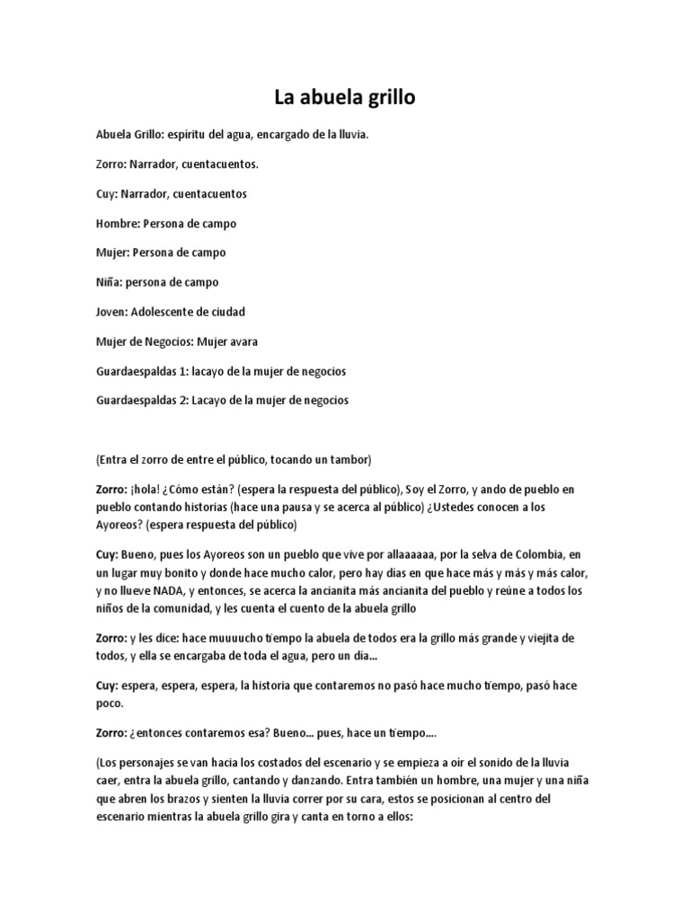 La Abuela Grillo | PDF | Naturaleza