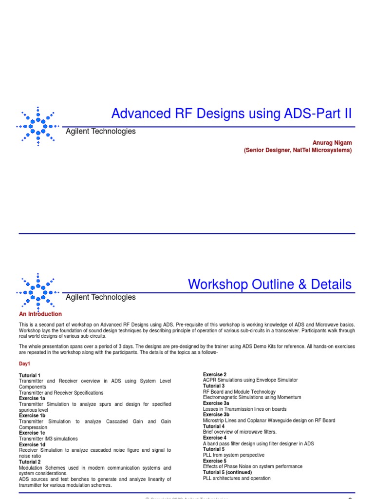 ADS Tutorial PDF | Download Free PDF | Bandwidth (Signal Processing ...