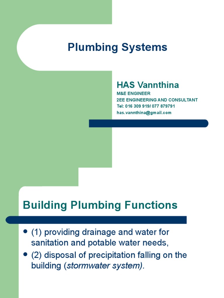 1.lecture 1 Introduction | PDF | Plumbing | Water Heating
