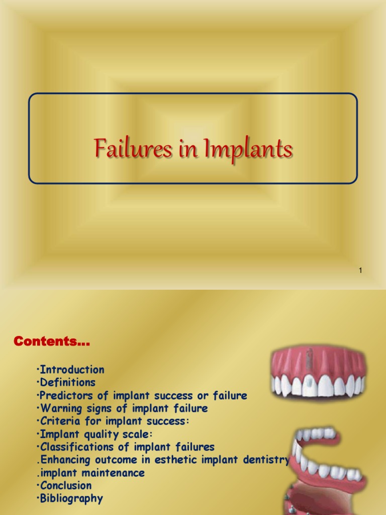 Implant Failure | PDF | Dental Implant | Periodontology