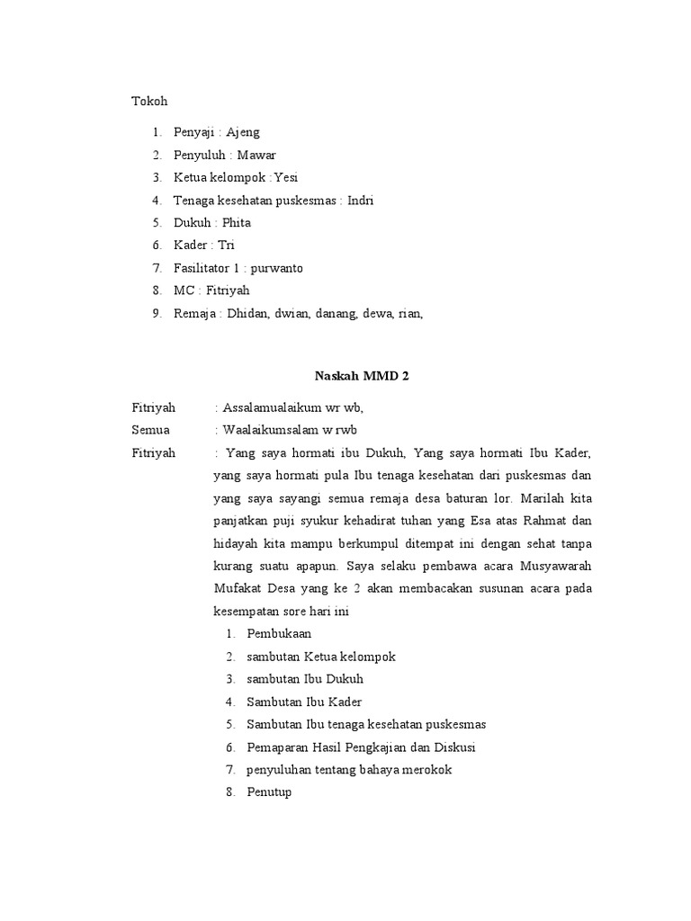 NASKAH MMD 2 Merokok | PDF
