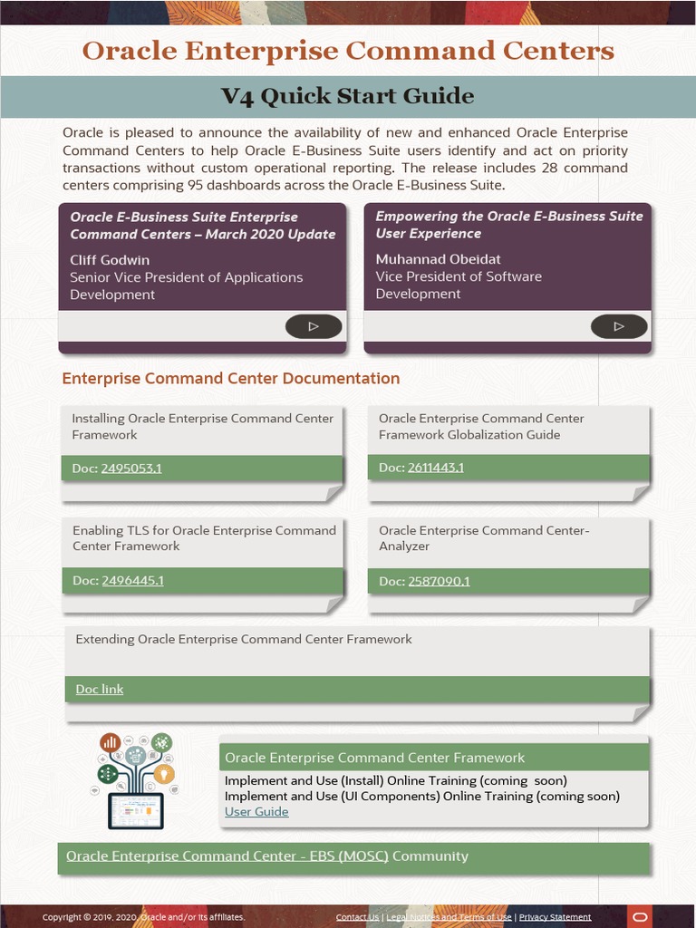 Ebs Enterprise Command Center Quick Start Guide PDF | PDF | Oracle Corporation | Electronic Business